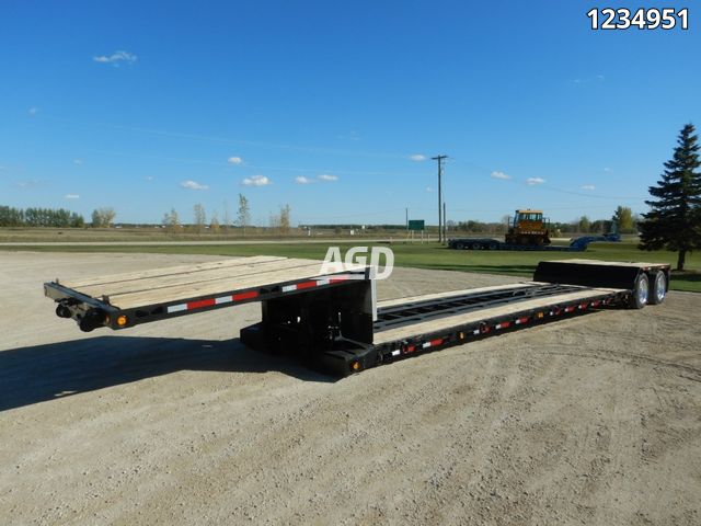 Usagé 1998 Trail King 48-69ft Extendable Tandem RGN remorque - double ...