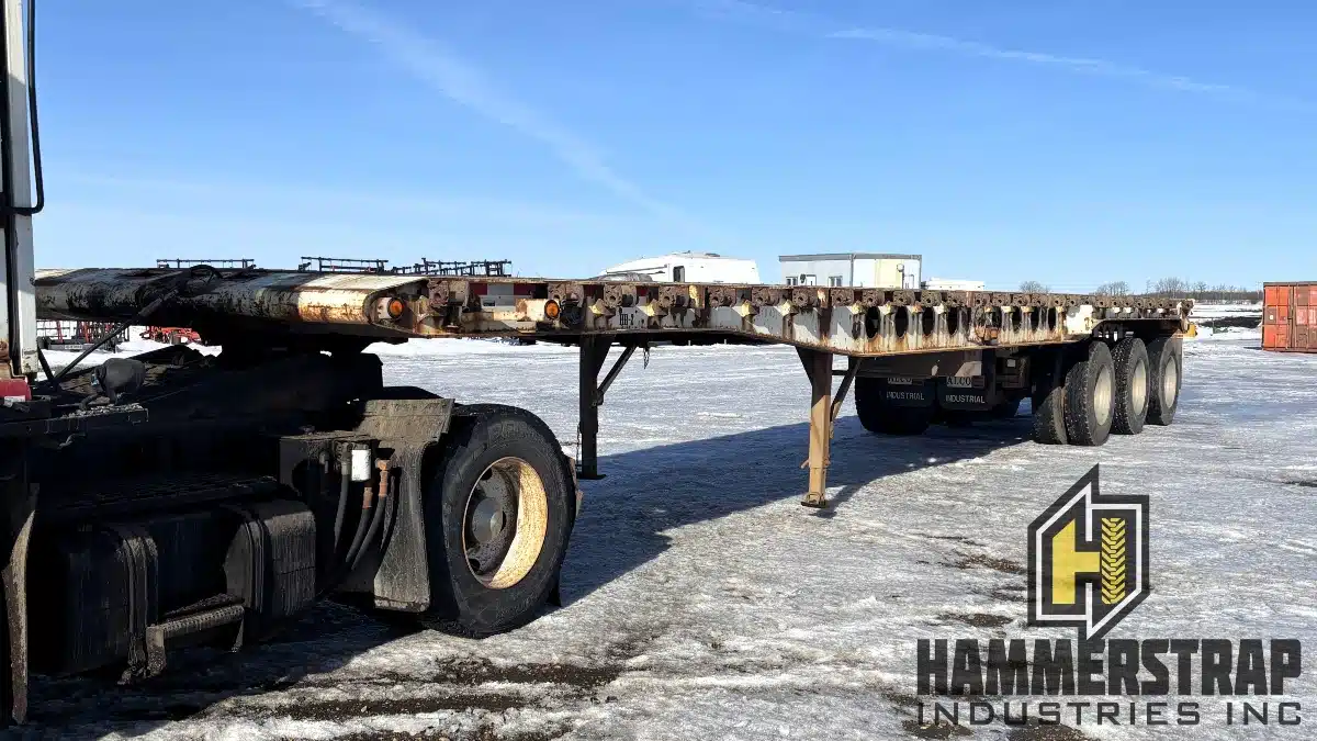 Used 1996 ALCO Industrial 48 Ft Tridem Tri Axle Flatbed Oilfield Trailer Trailer - Flat Deck