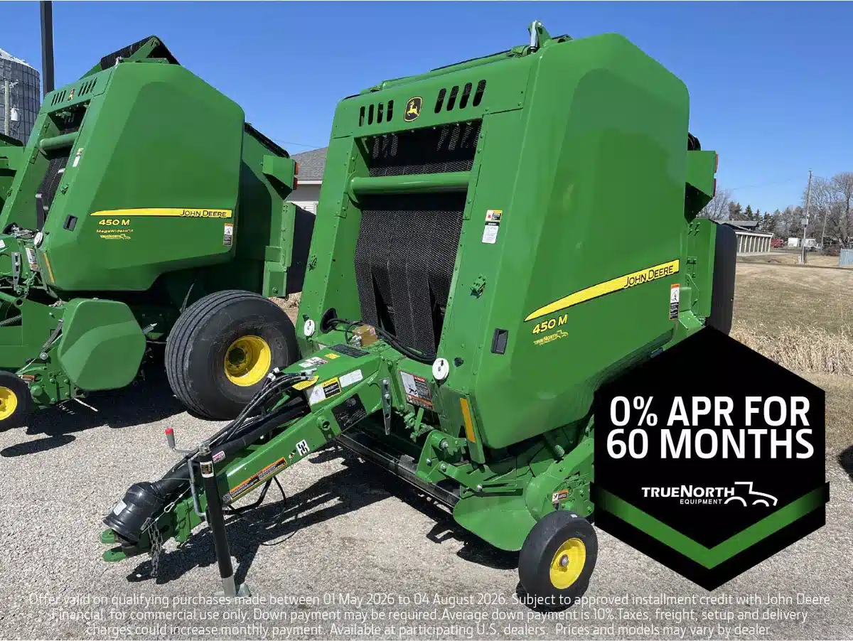 New 2023 John Deere 450M Round Baler