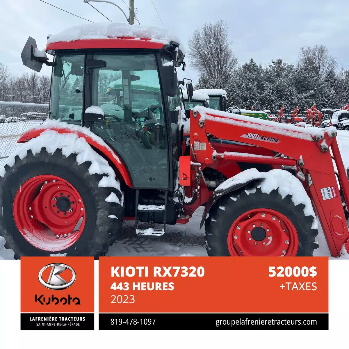 Used 2023 Kioti RX7320 Tractor